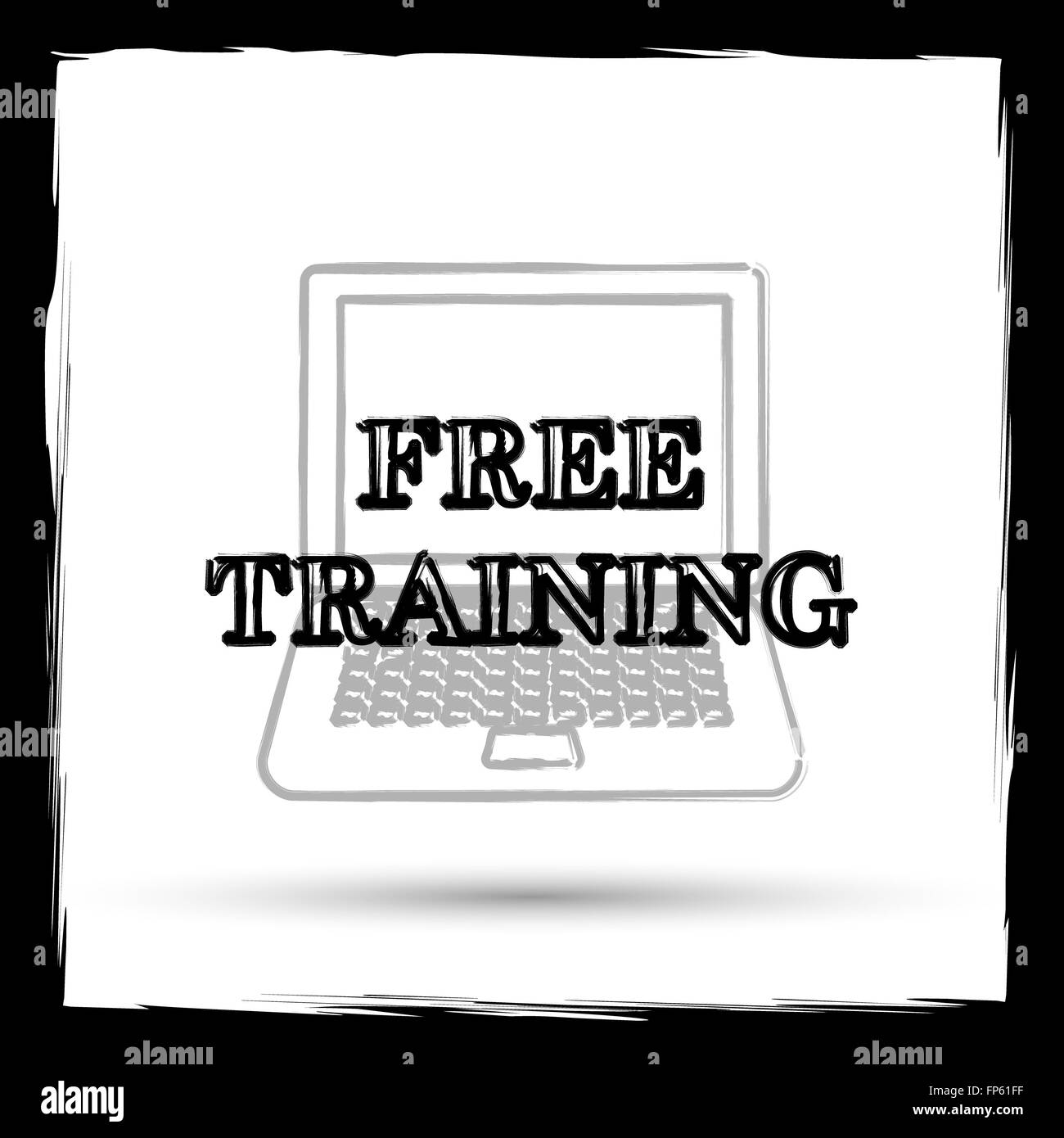 Free training icon. Internet button on white background. Outline design ...