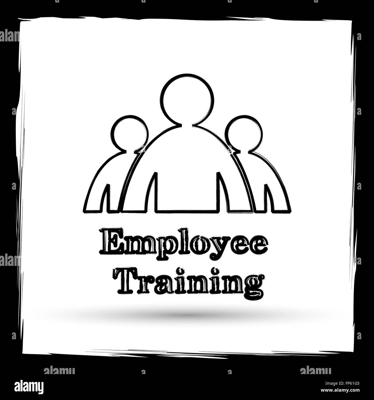 Employee training icon. Internet button on white background. Outline ...