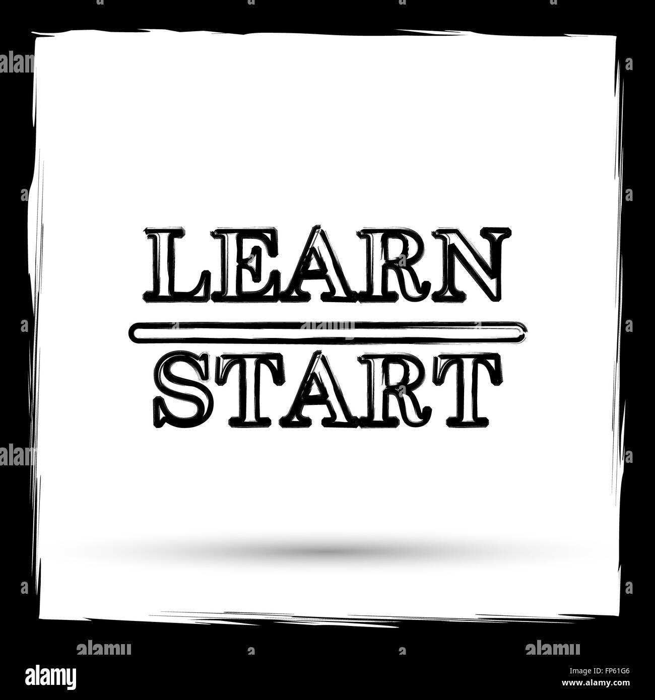 Start learn icon. Internet button on white background. Outline design ...