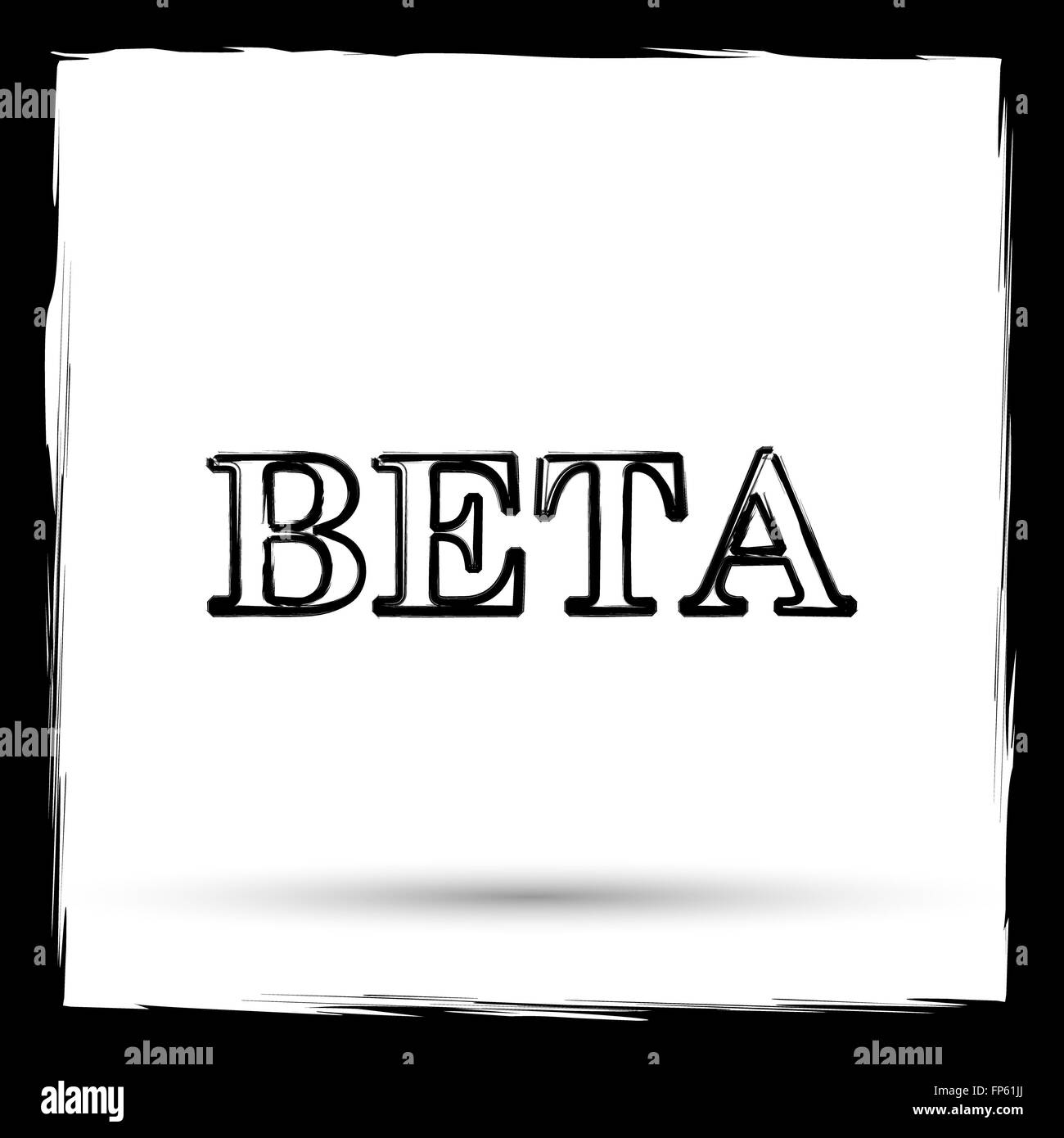 Beta icon. Internet button on white background. Outline design ...