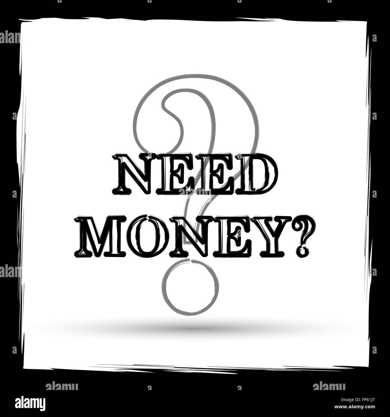 Need money icon. Internet button on white background. Outline design ...