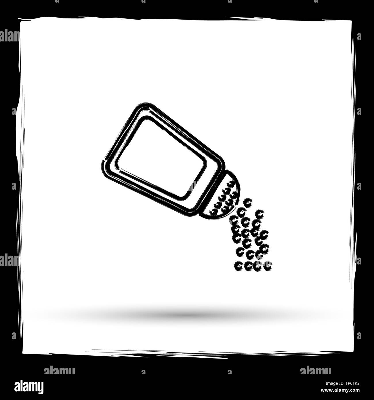Salt icon. Internet button on white background. Outline design ...