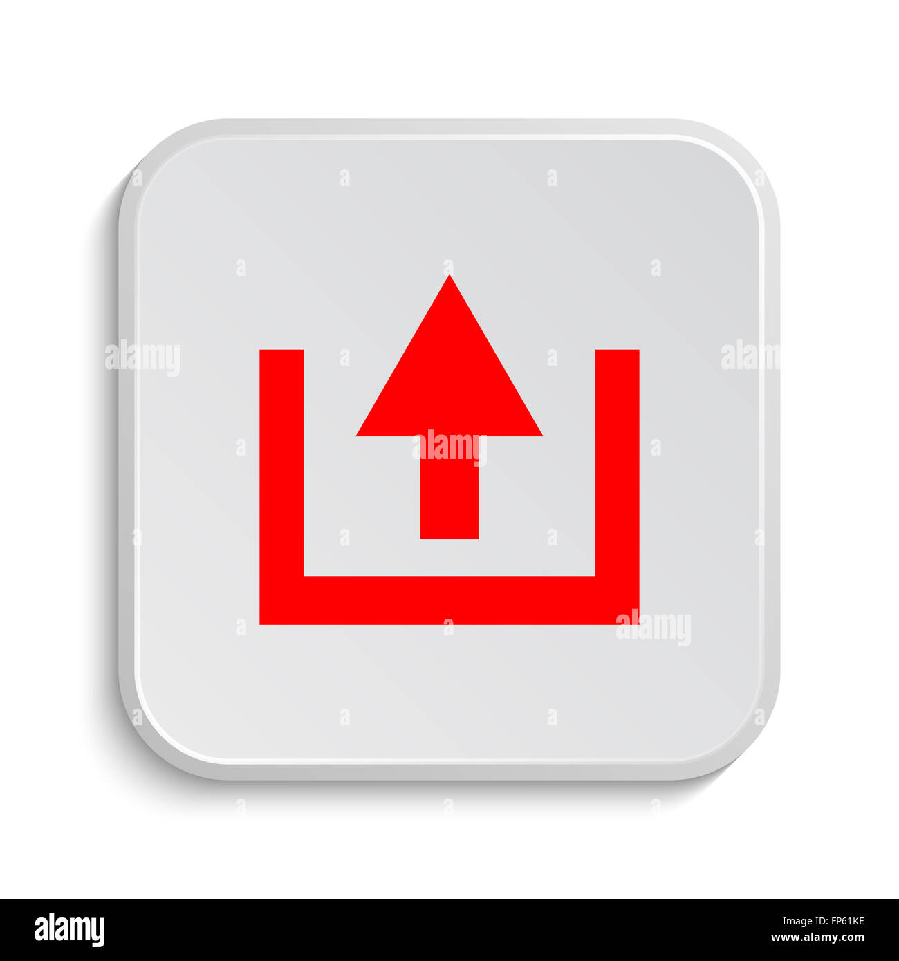 Upload icon. Internet button on white background Stock Photo - Alamy