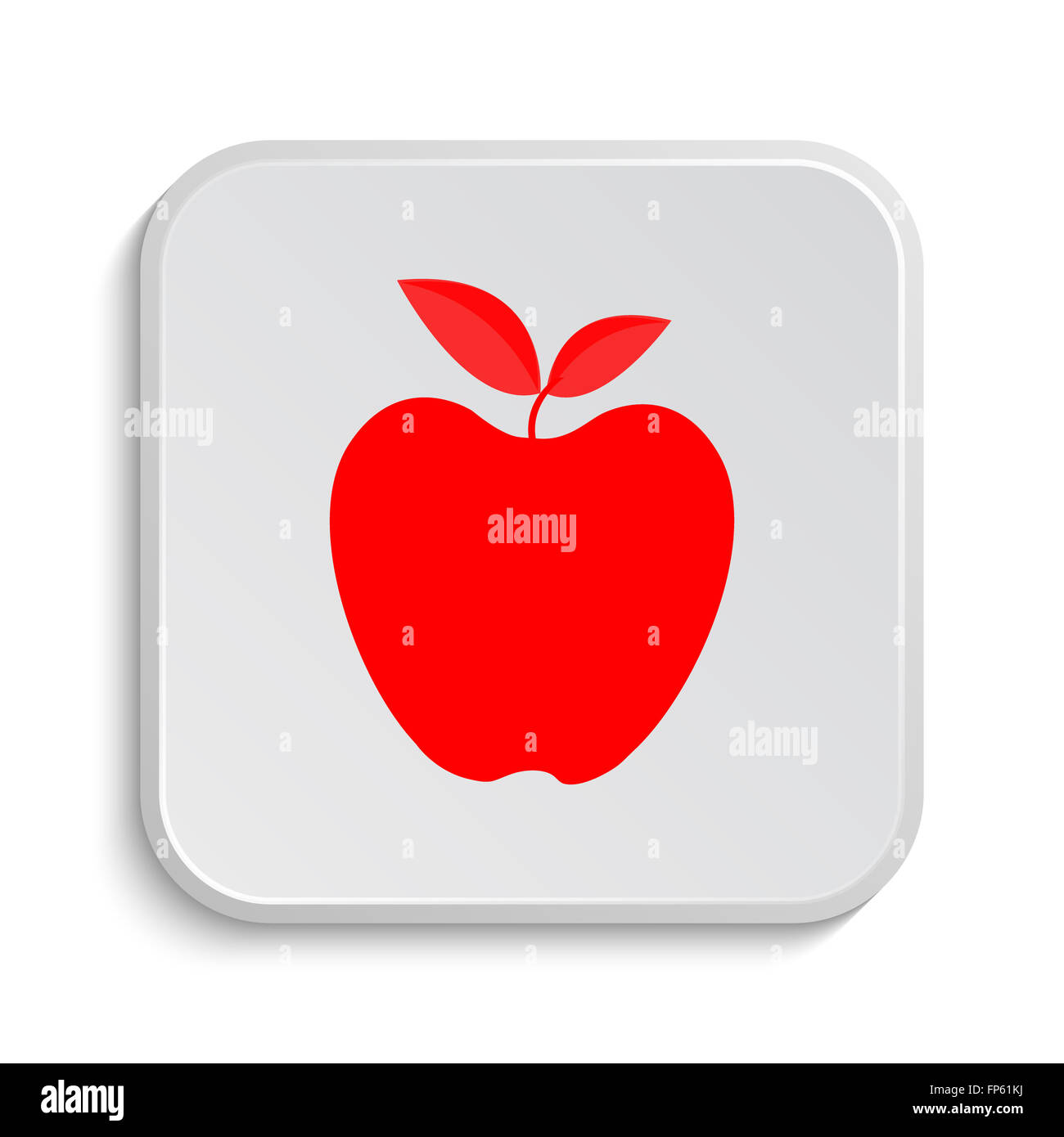 Apple icon. Internet button on white background Stock Photo - Alamy