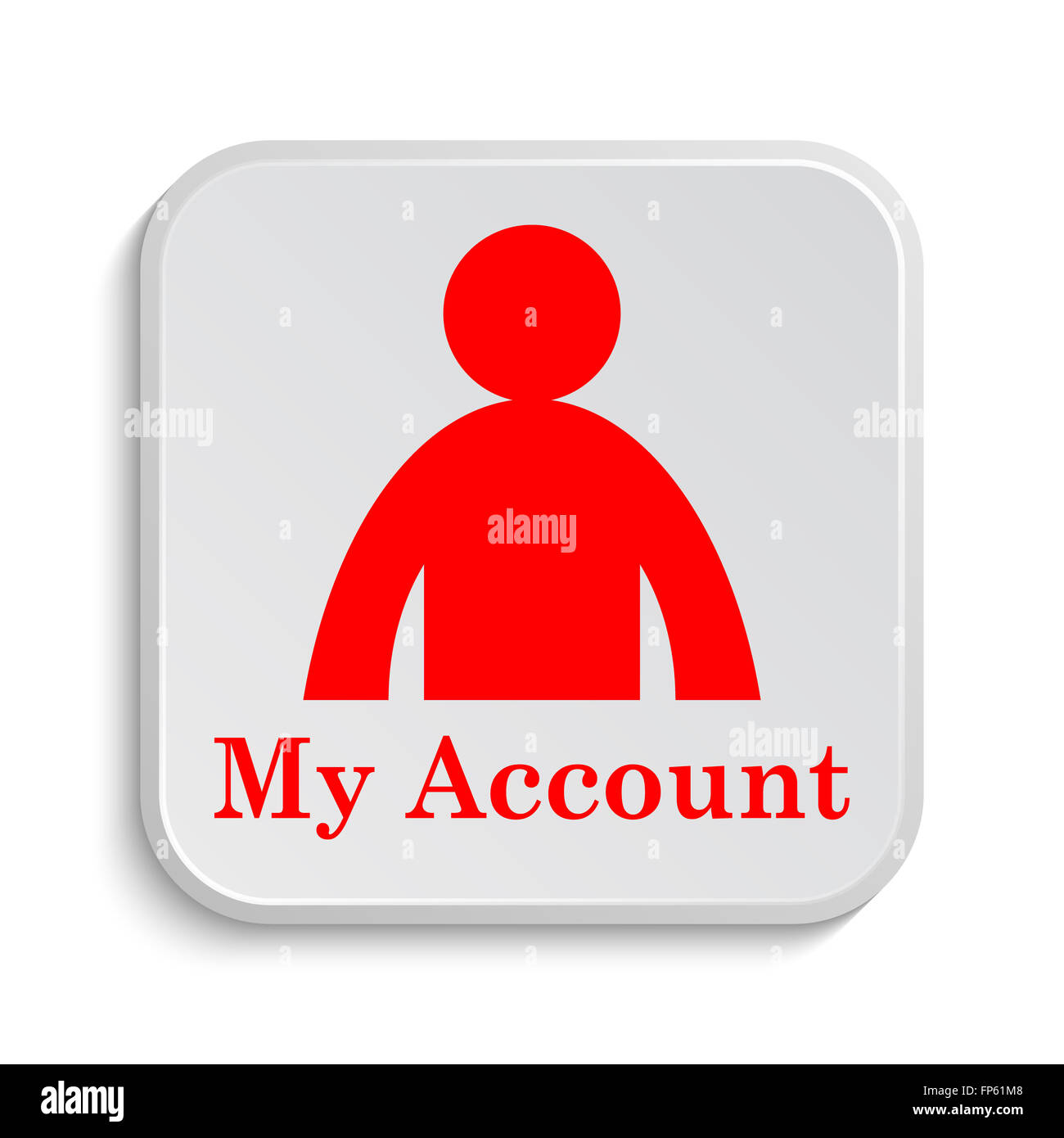 My account icon. Internet button on white background Stock Photo - Alamy