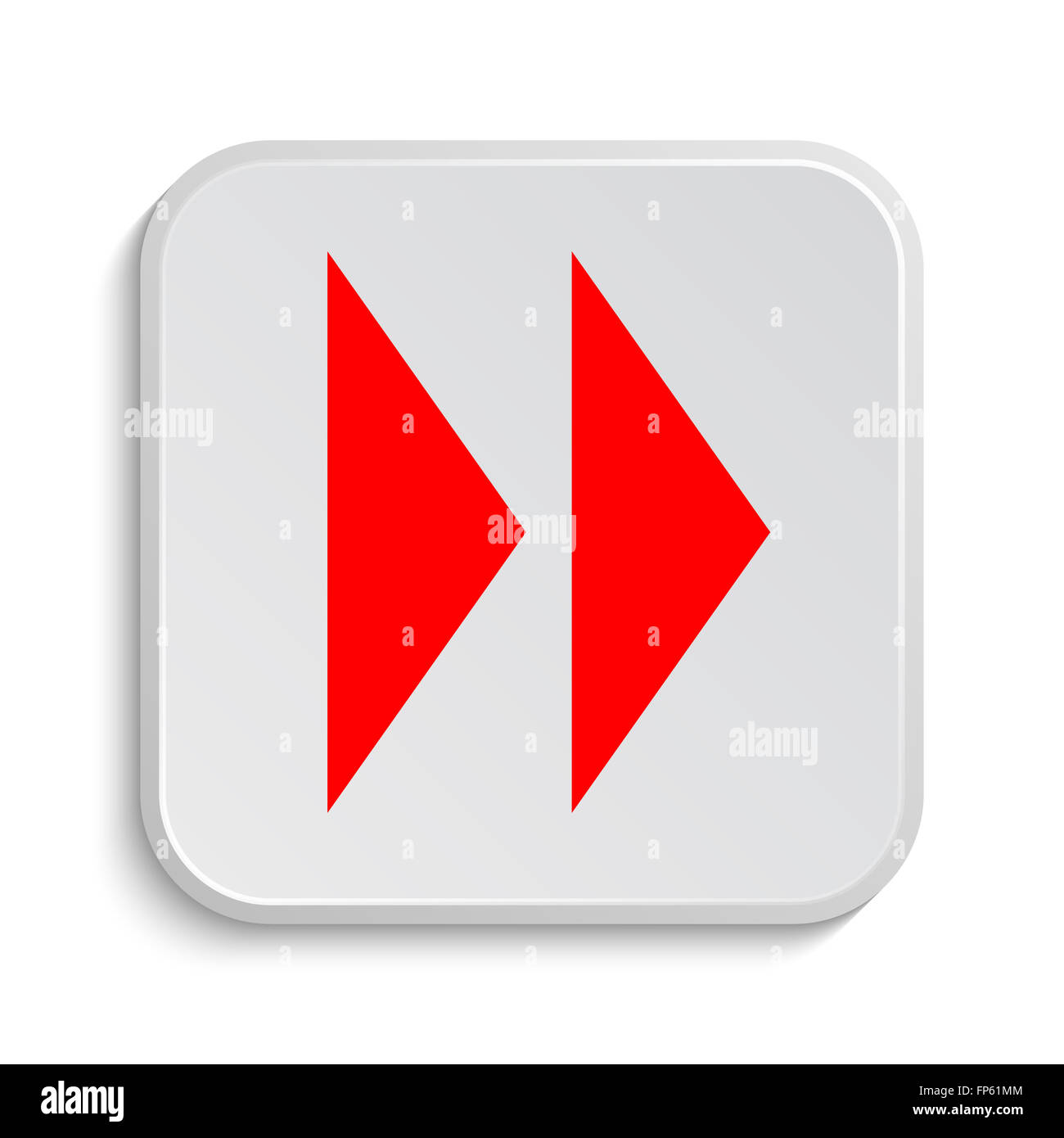 Fast forward sign icon. Internet button on white background Stock Photo ...