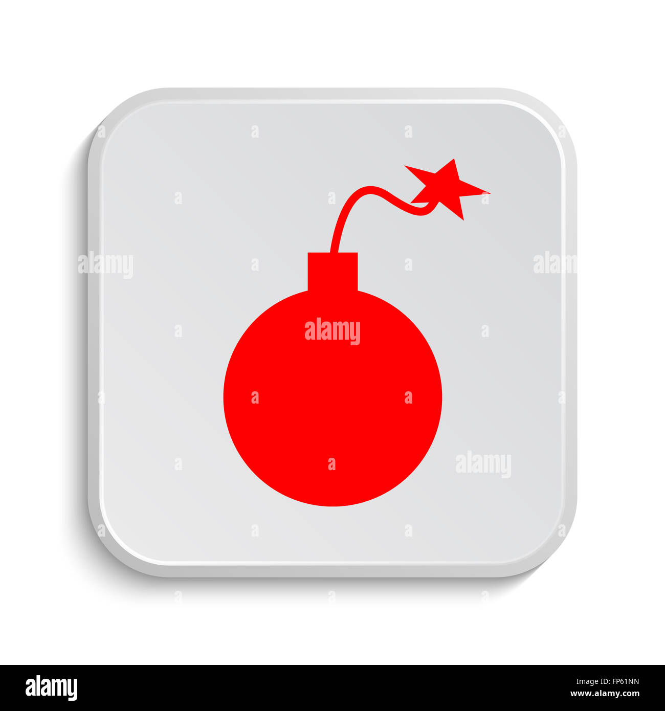 Bomb icon. Internet button on white background Stock Photo - Alamy