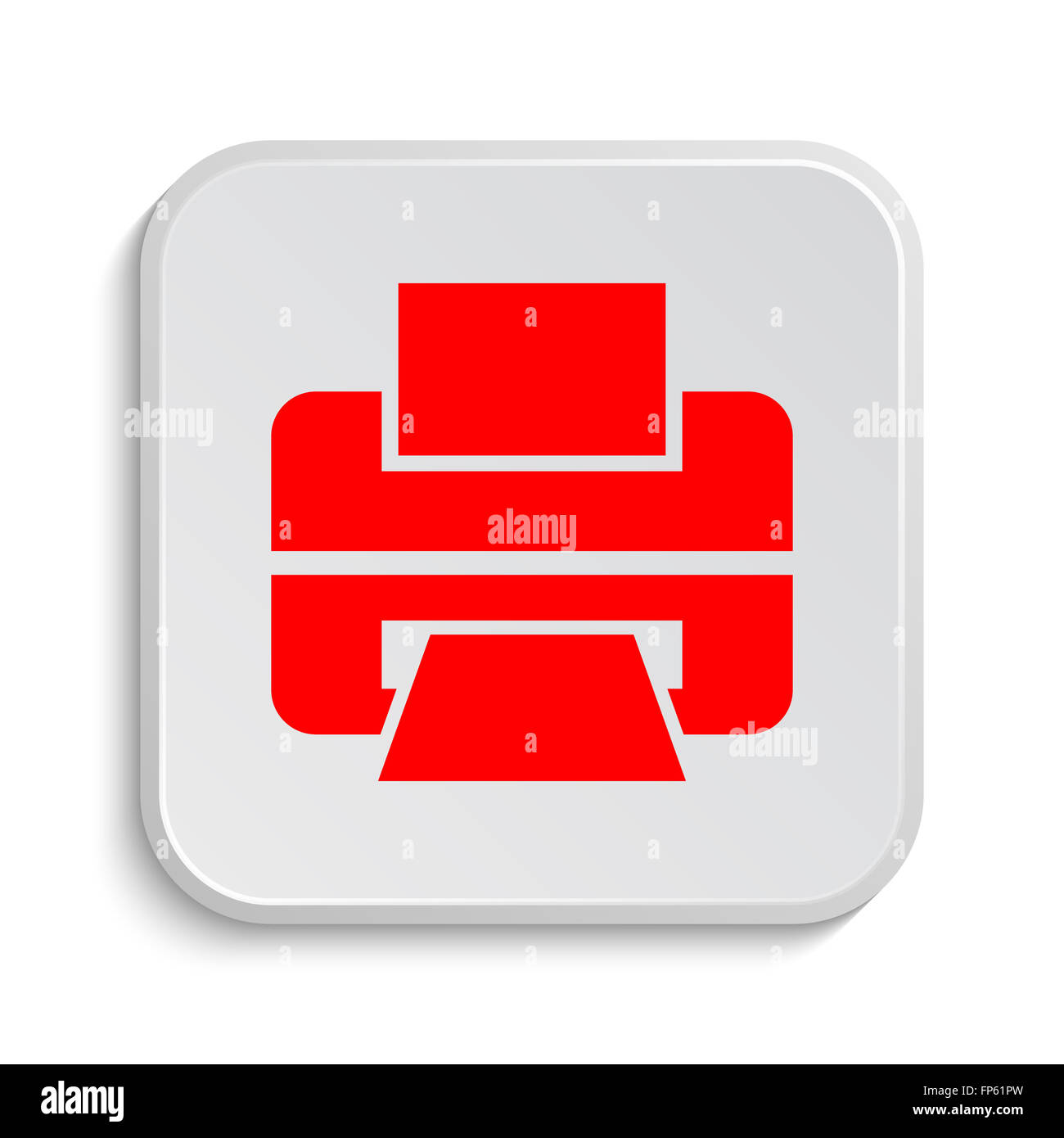 Printer icon. Internet button on white background Stock Photo - Alamy