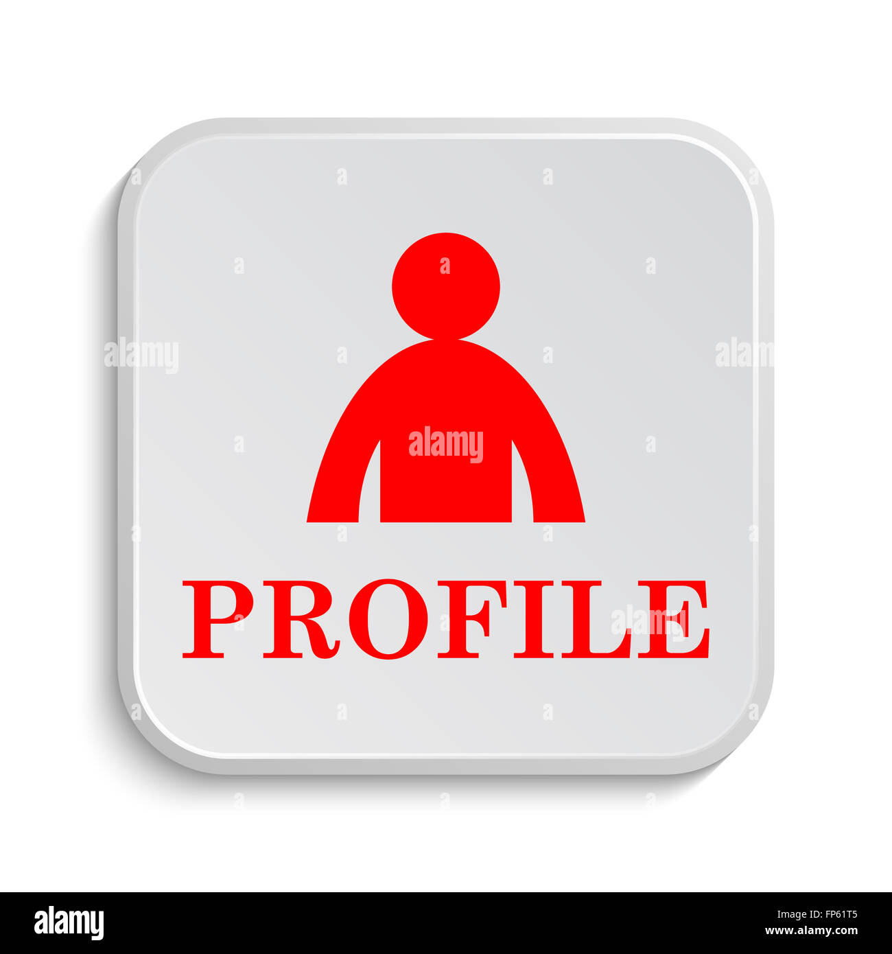 Profile icon. Internet button on white background Stock Photo - Alamy