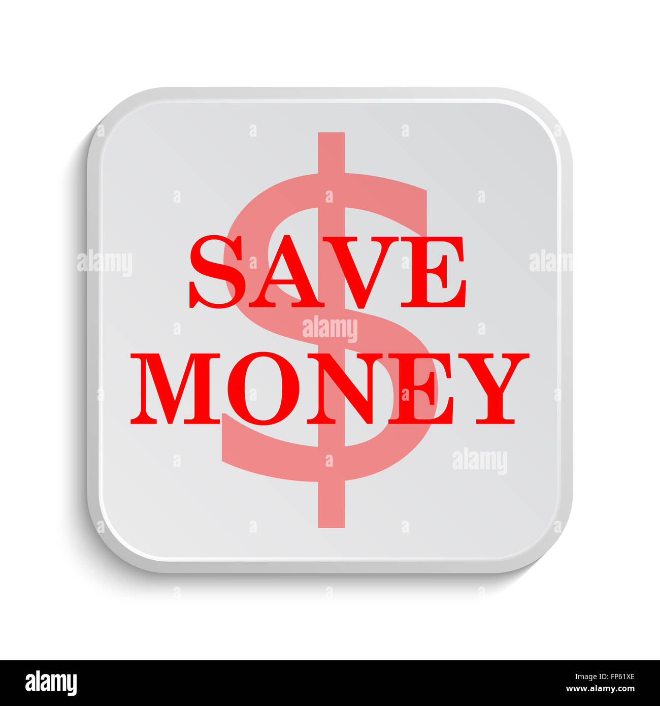 Save money icon. Internet button on white background Stock Photo - Alamy