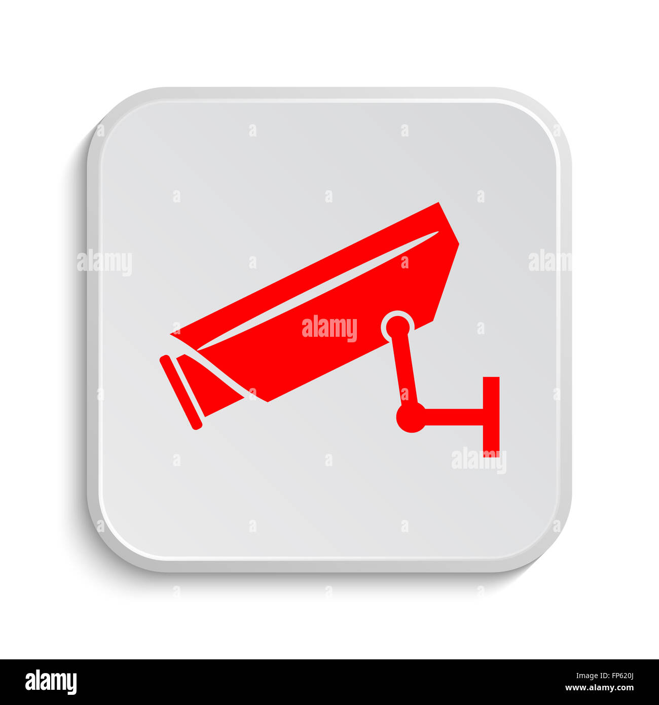 Surveillance camera icon. Internet button on white background Stock ...
