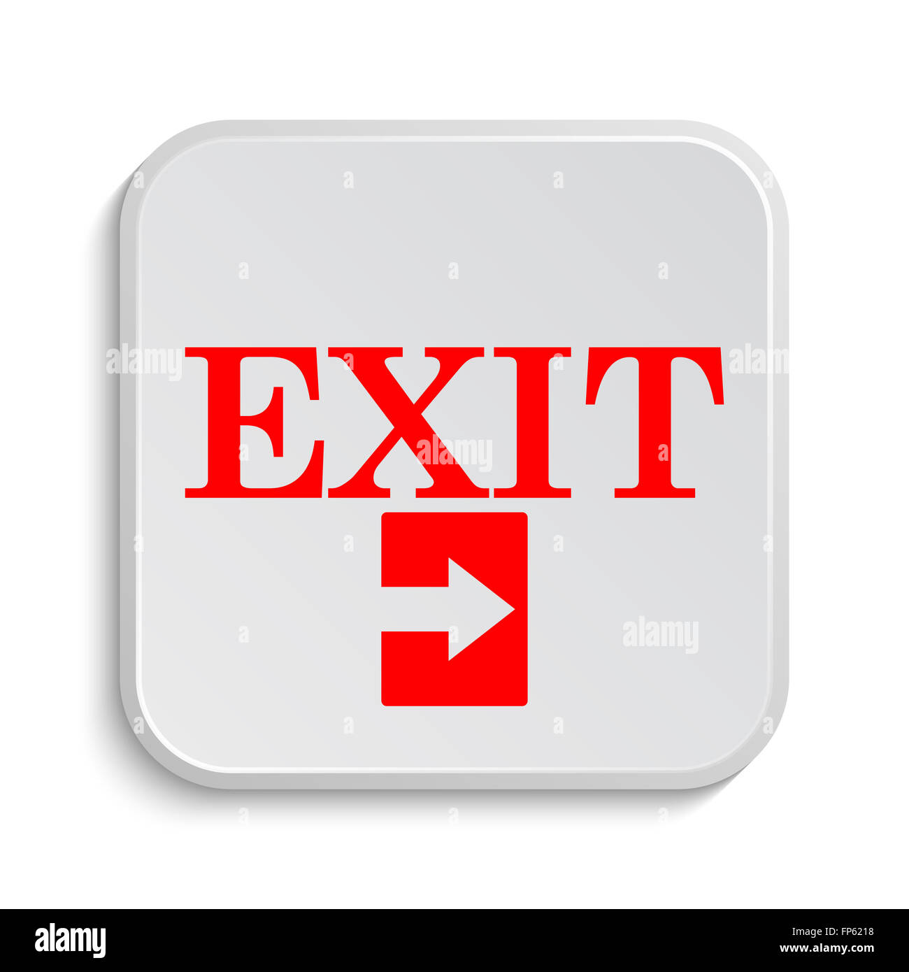 Exit icon. Internet button on white background Stock Photo - Alamy