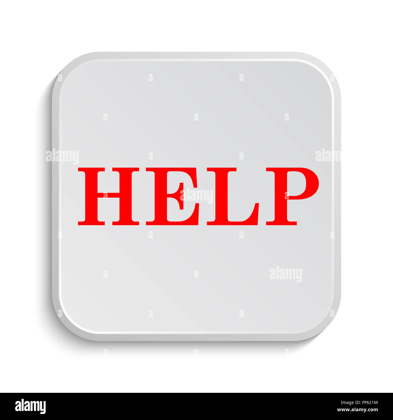Help icon. Internet button on white background Stock Photo - Alamy