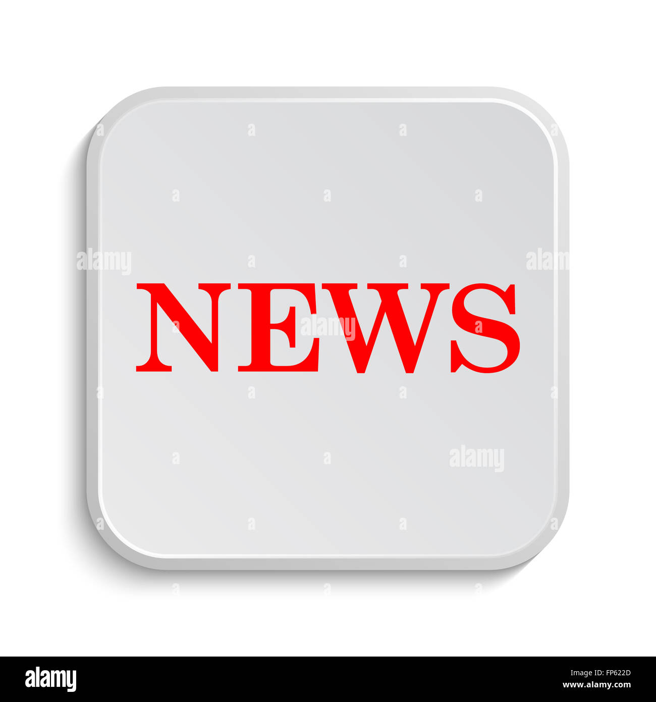 News icon. Internet button on white background Stock Photo - Alamy