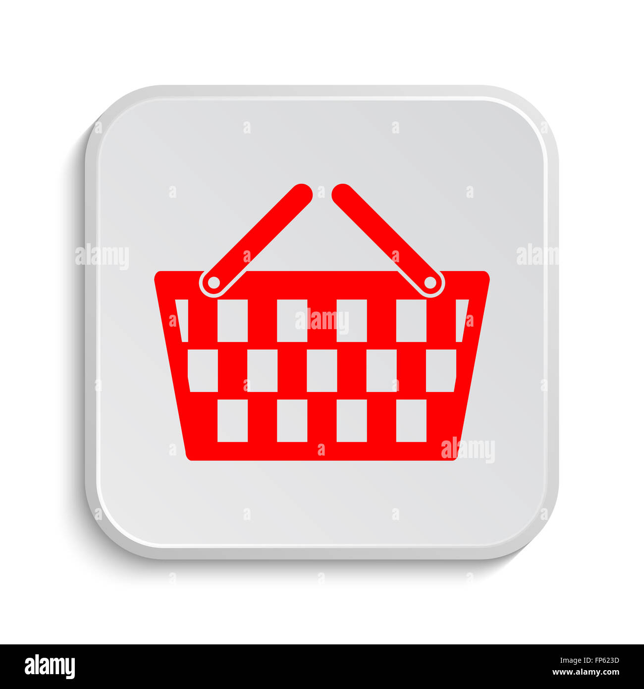 Shopping basket icon. Internet button on white background Stock Photo ...