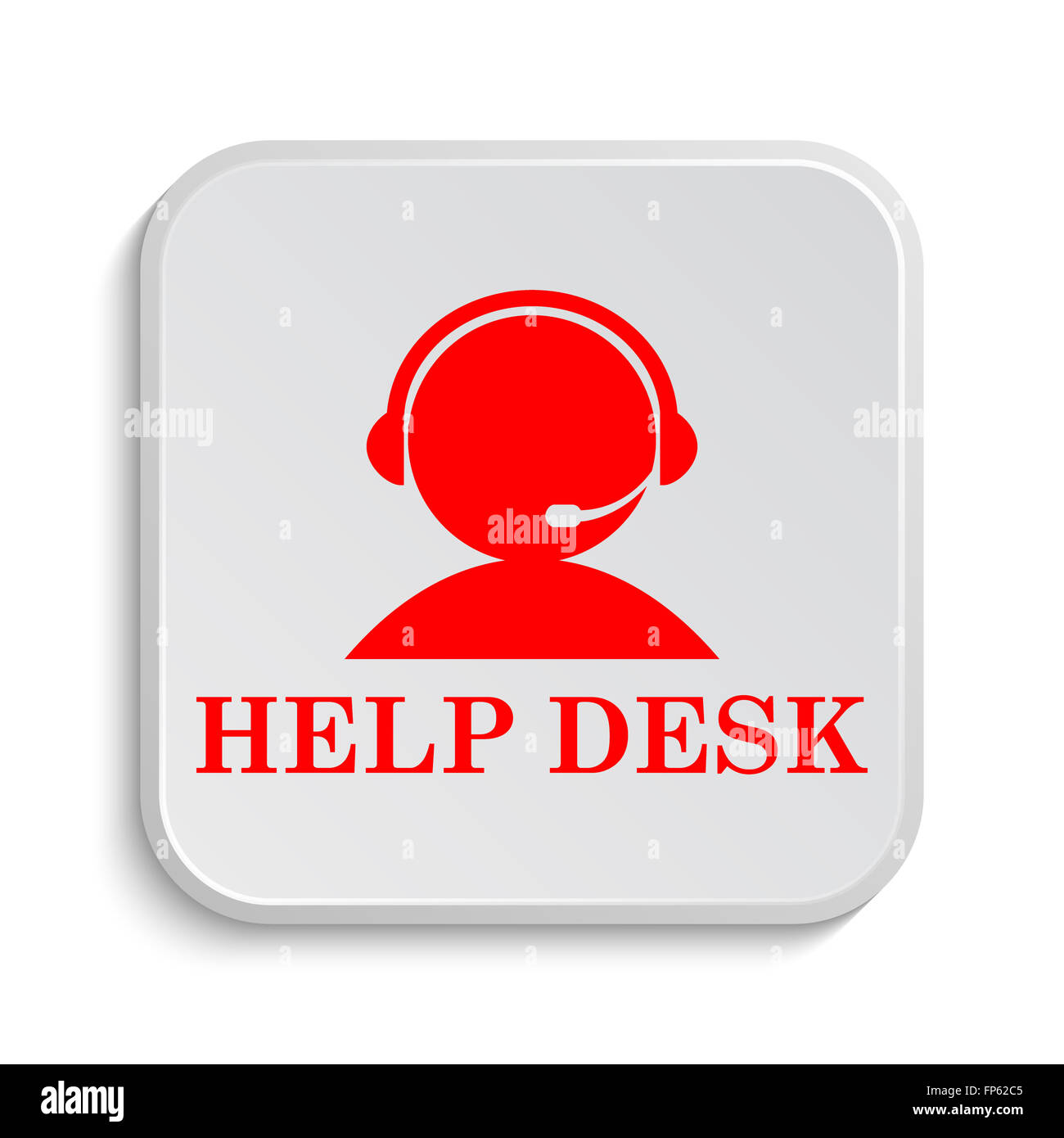 Helpdesk icon. Internet button on white background Stock Photo - Alamy