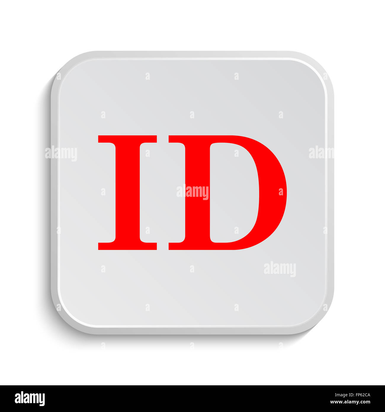 ID icon. Internet button on white background Stock Photo - Alamy