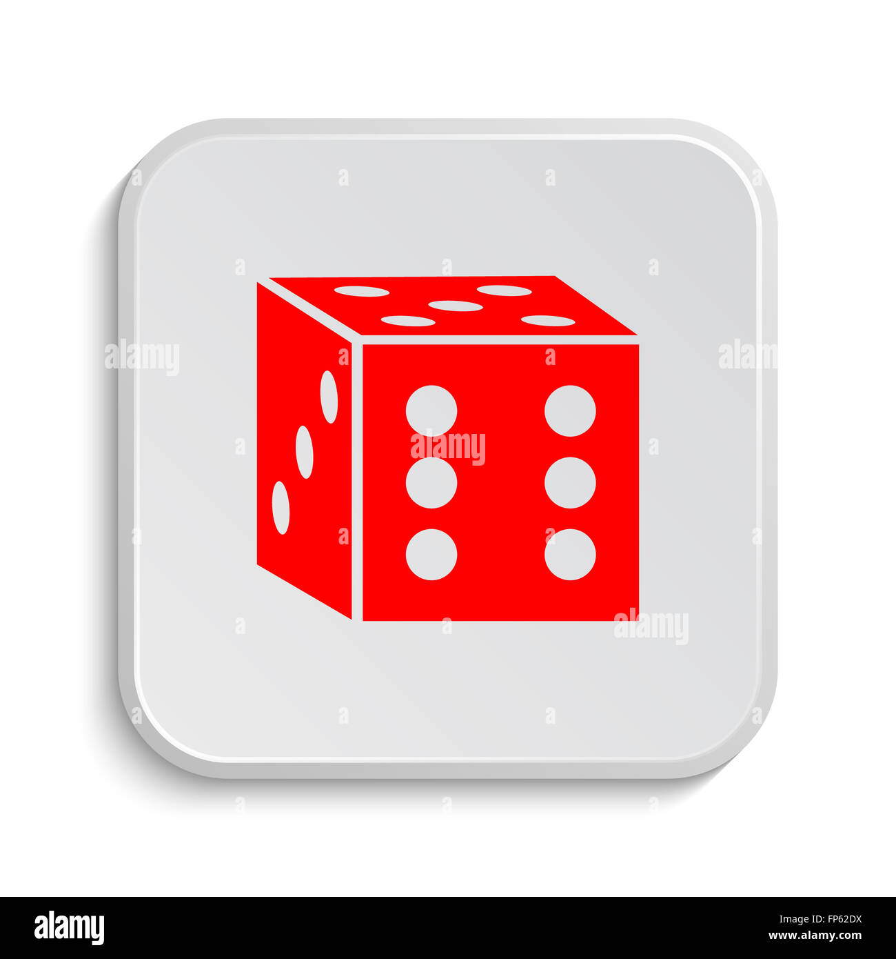 Dice icon. Internet button on white background Stock Photo - Alamy