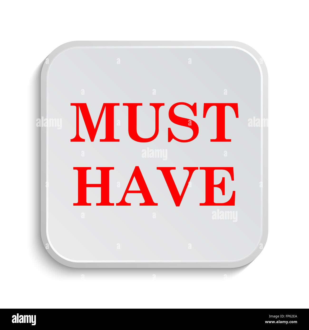 Must have icon. Internet button on white background Stock Photo - Alamy