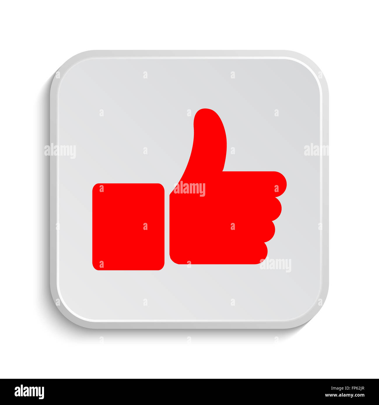 Thumb up icon. Internet button on white background Stock Photo - Alamy