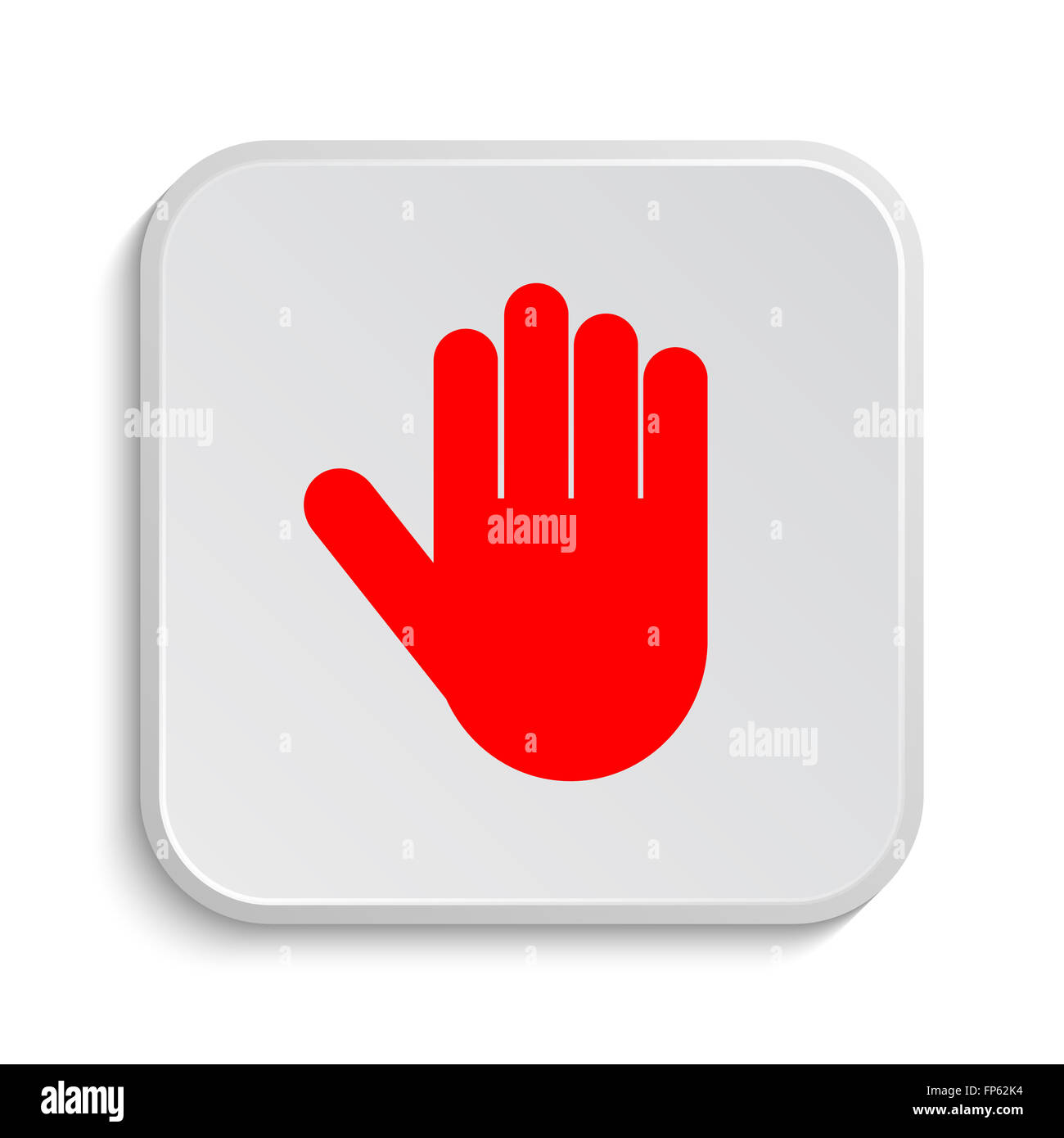 Stop icon. Internet button on white background Stock Photo - Alamy