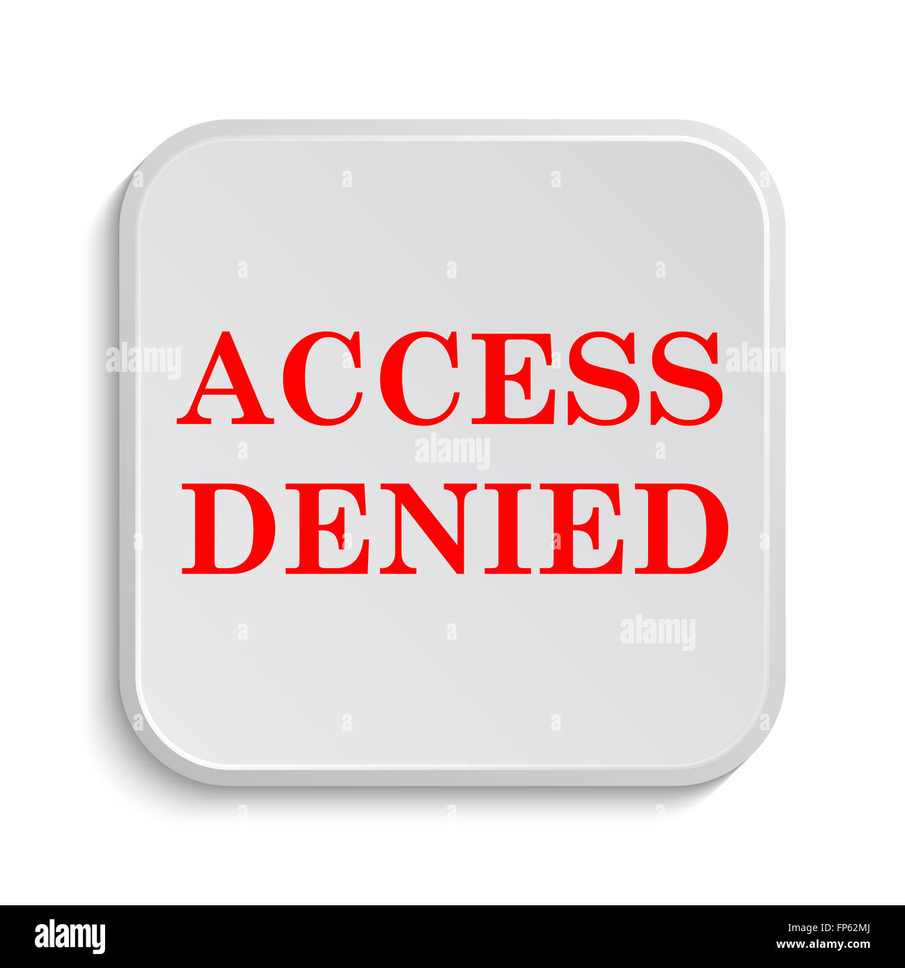 Access denied icon. Internet button on white background Stock Photo - Alamy