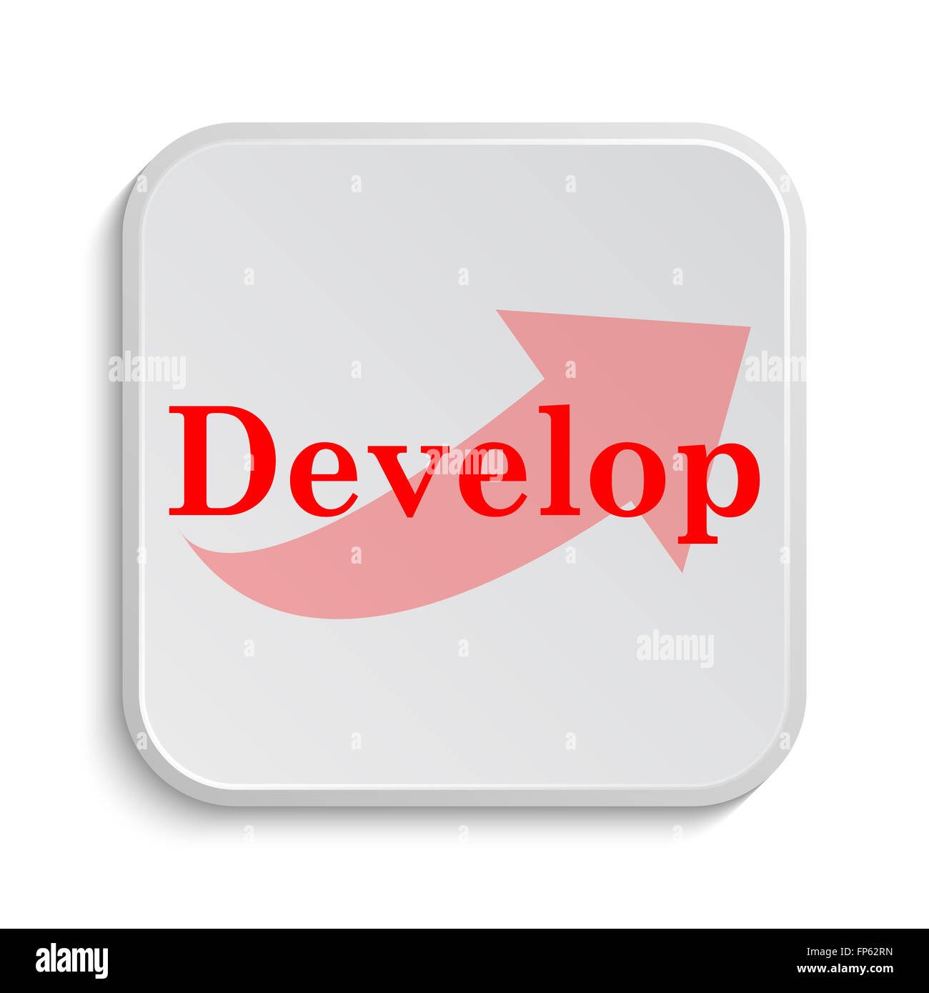 Develop icon. Internet button on white background Stock Photo - Alamy