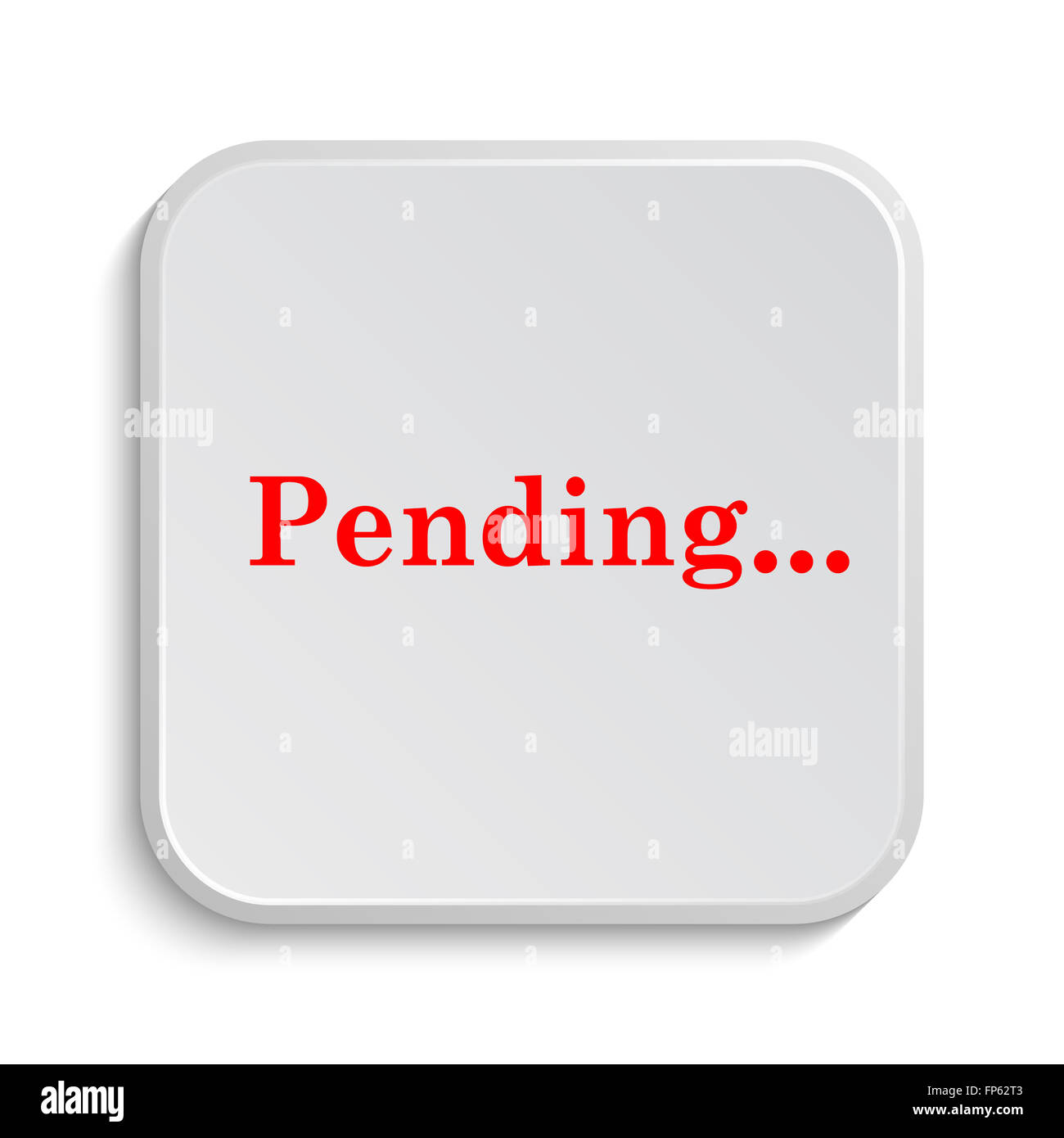 Pending icon. Internet button on white background Stock Photo - Alamy