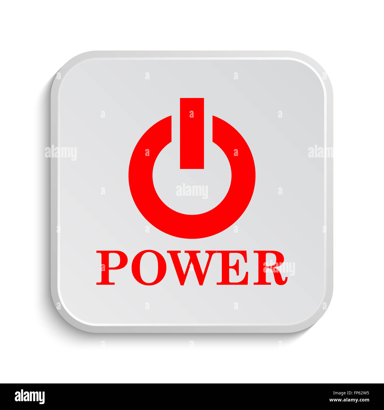 Power button icon. Internet button on white background Stock Photo - Alamy
