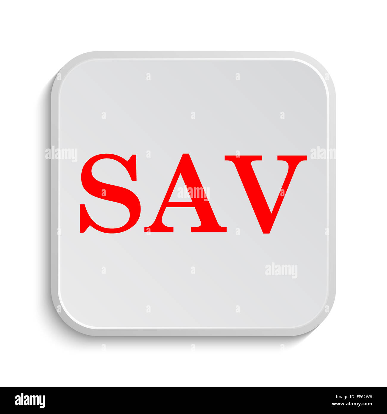 SAV icon. Internet button on white background Stock Photo - Alamy