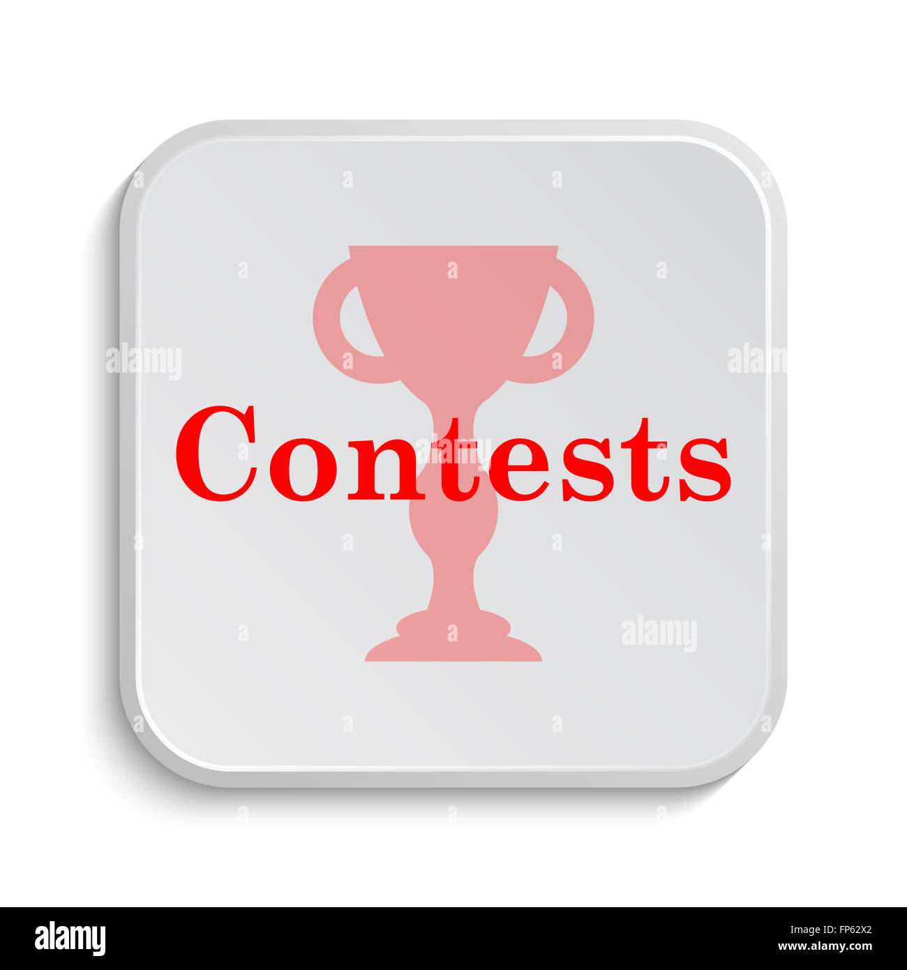 Contests icon. Internet button on white background Stock Photo - Alamy