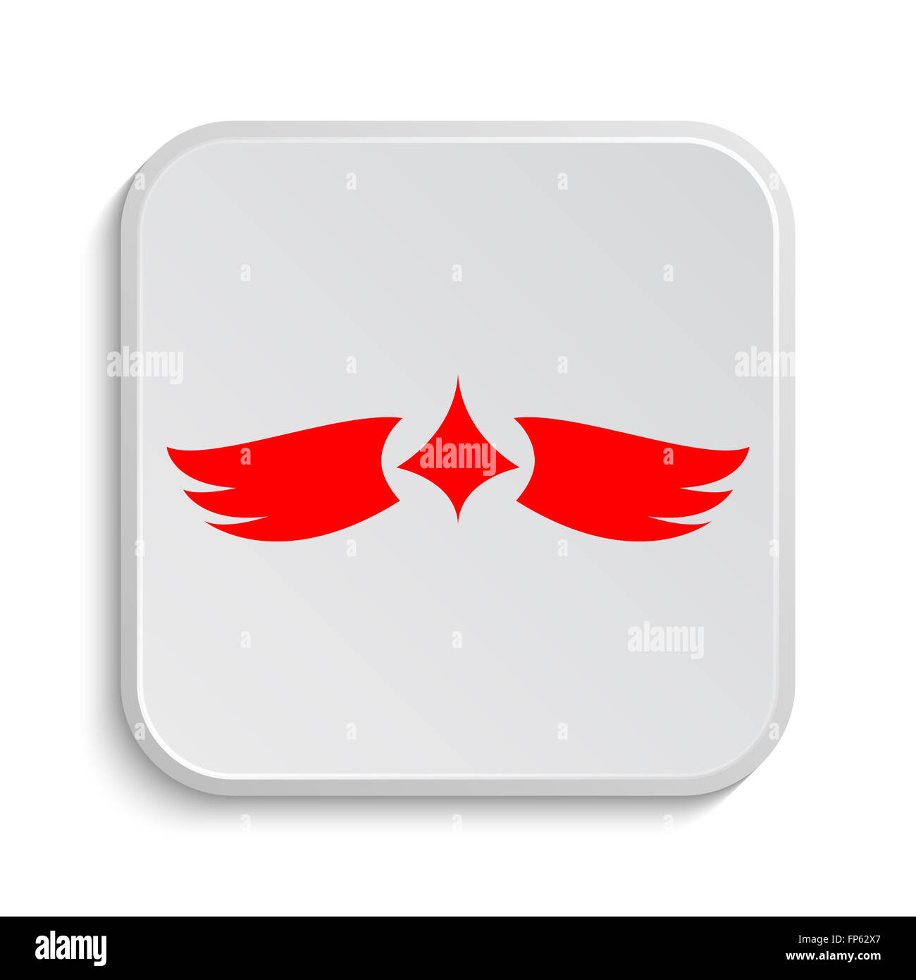 Wings icon. Internet button on white background Stock Photo - Alamy