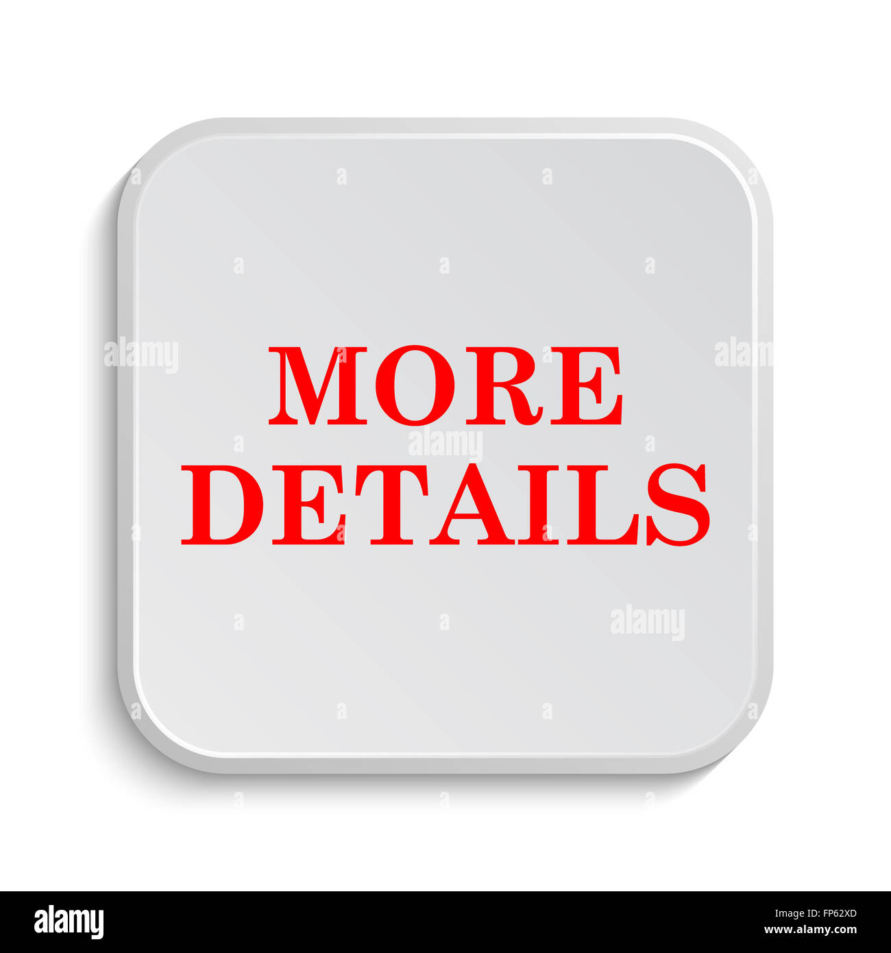 More details icon. Internet button on white background Stock Photo - Alamy