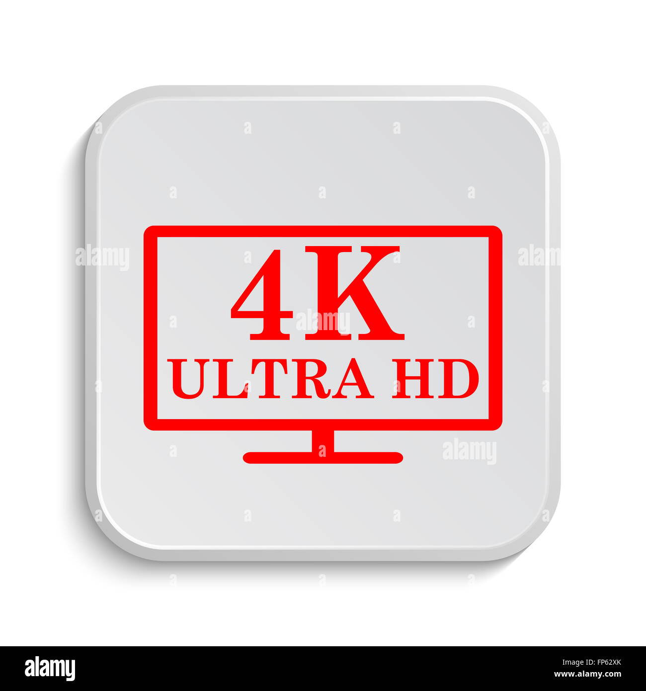4K ultra HD icon. Internet button on white background Stock Photo - Alamy