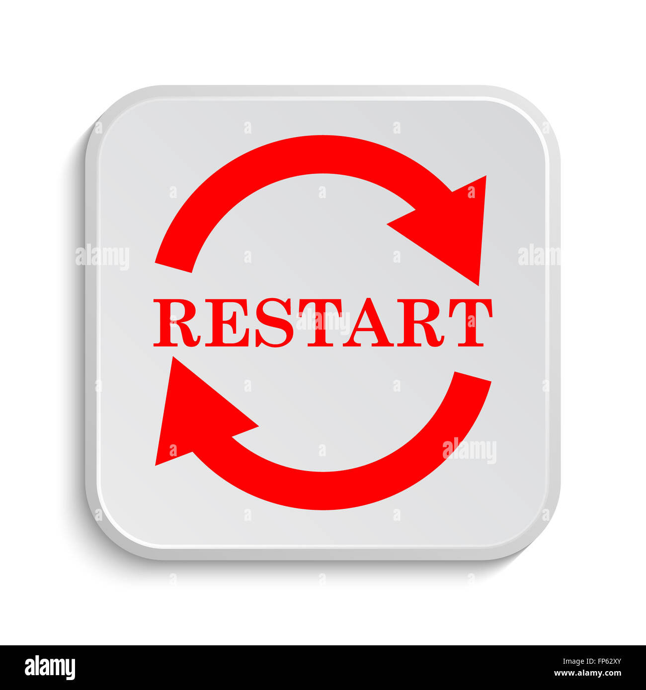 Restart icon. Internet button on white background Stock Photo - Alamy