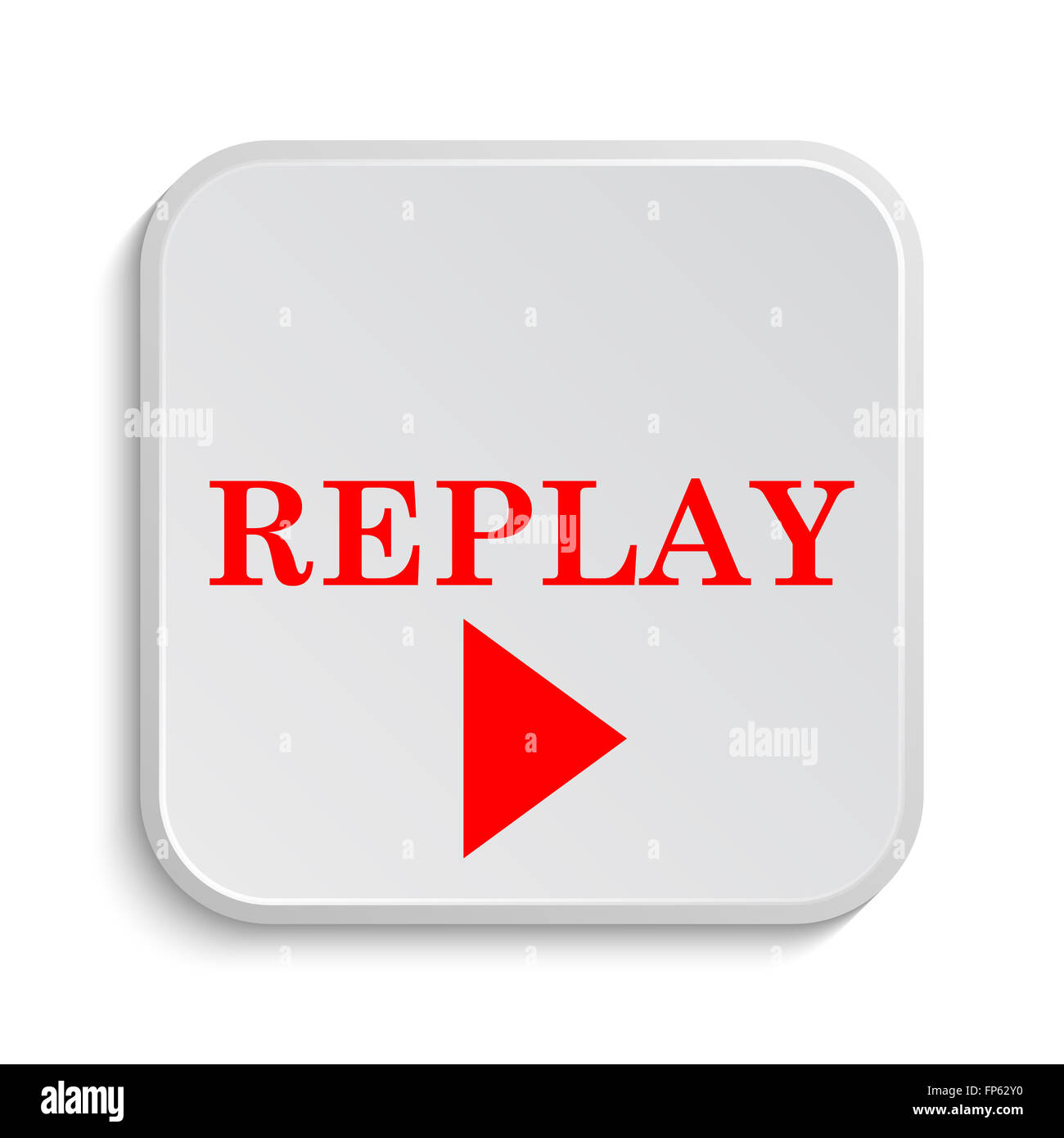 Replay icon. Internet button on white background Stock Photo - Alamy