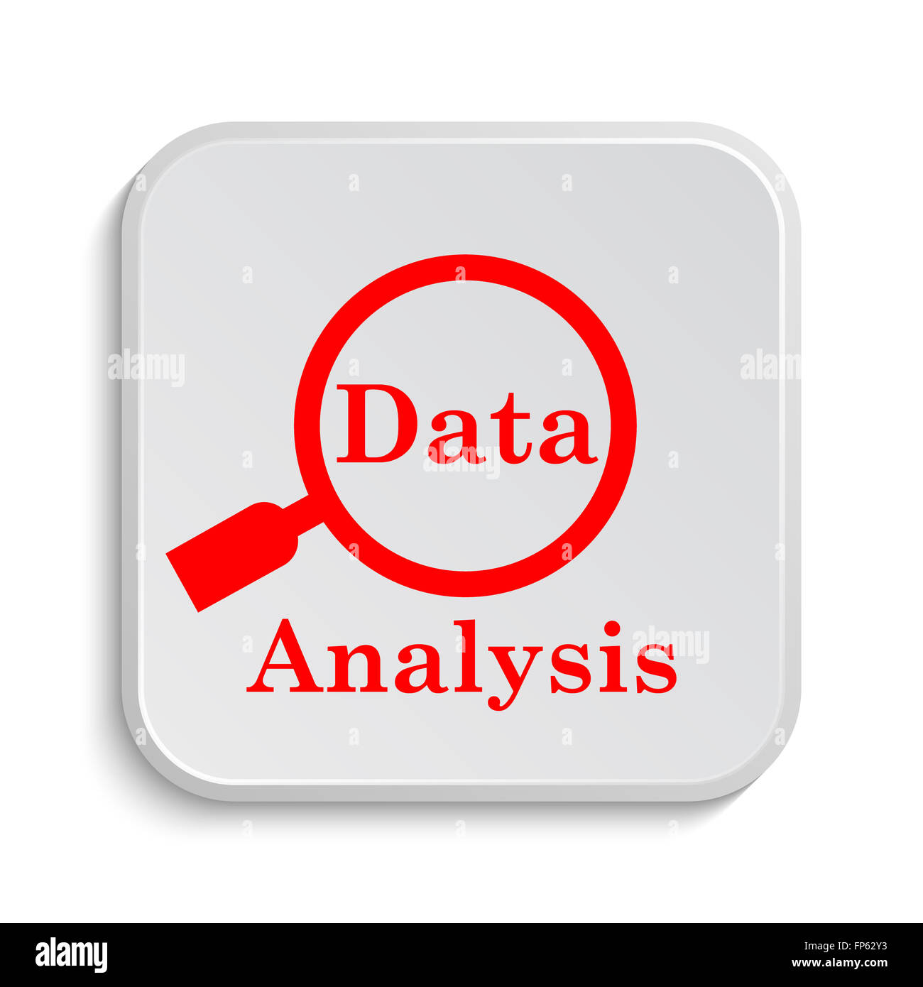 Data analysis icon. Internet button on white background Stock Photo - Alamy