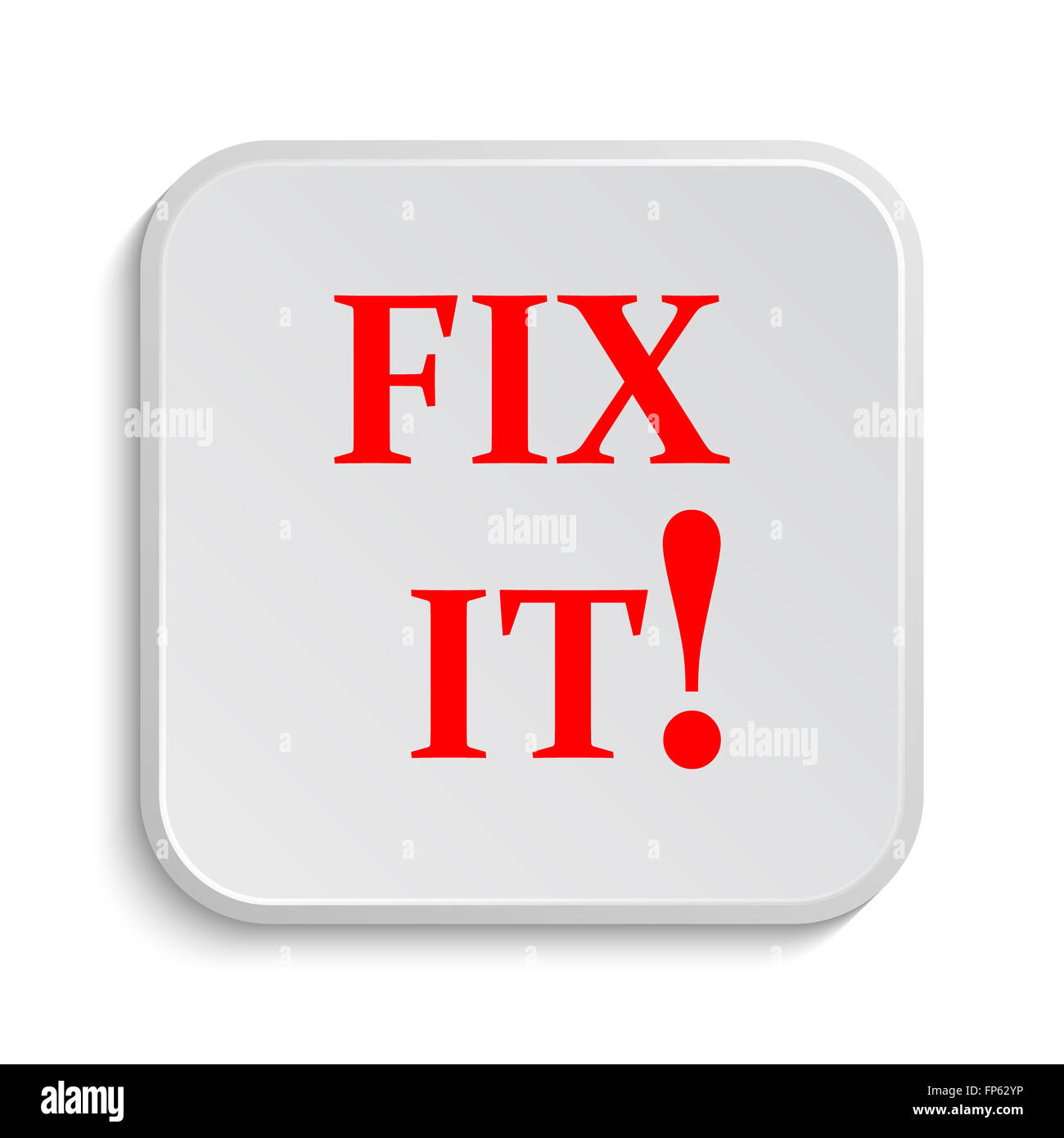 Fix it icon. Internet button on white background Stock Photo - Alamy