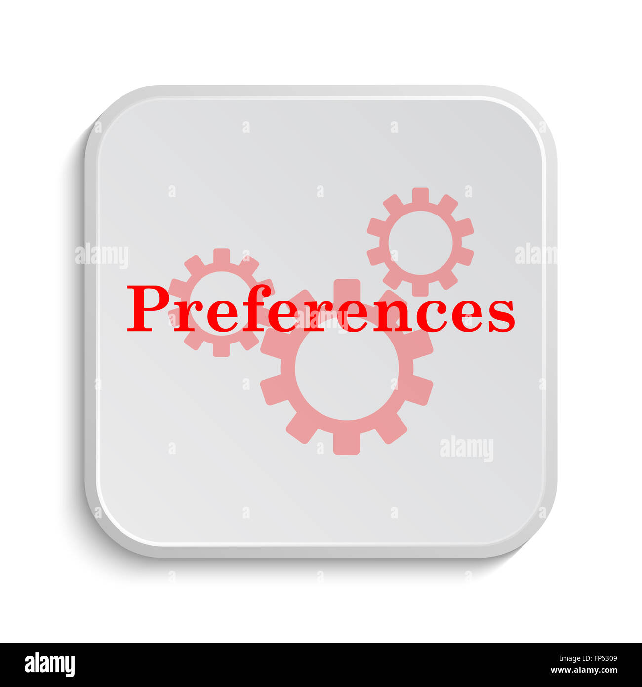 Preferences icon. Internet button on white background Stock Photo - Alamy