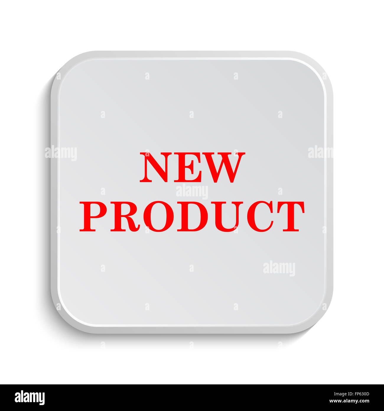 New product icon. Internet button on white background Stock Photo - Alamy
