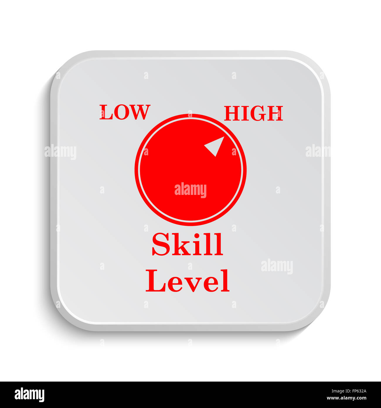 Skill level icon. Internet button on white background Stock Photo - Alamy
