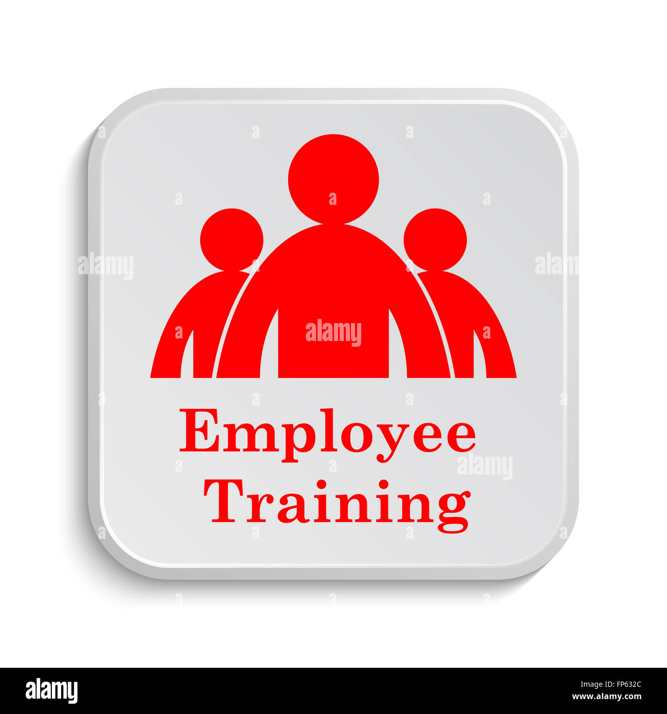 Employee training icon. Internet button on white background Stock Photo ...