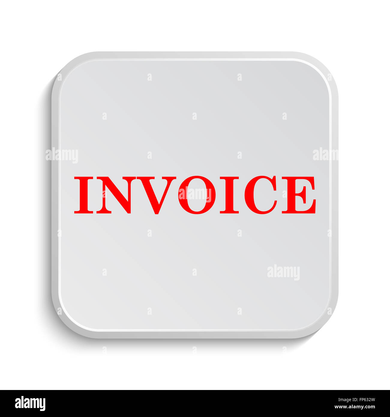 Invoice icon. Internet button on white background Stock Photo - Alamy