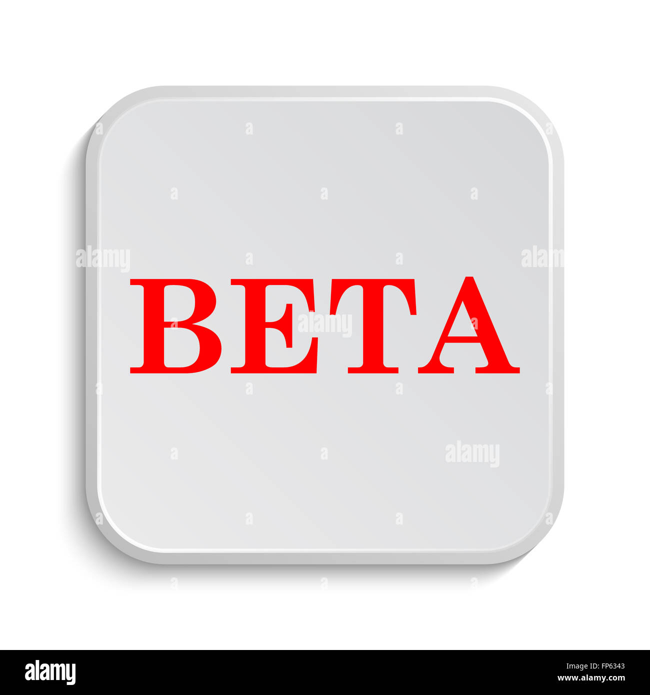 Beta icon. Internet button on white background Stock Photo - Alamy