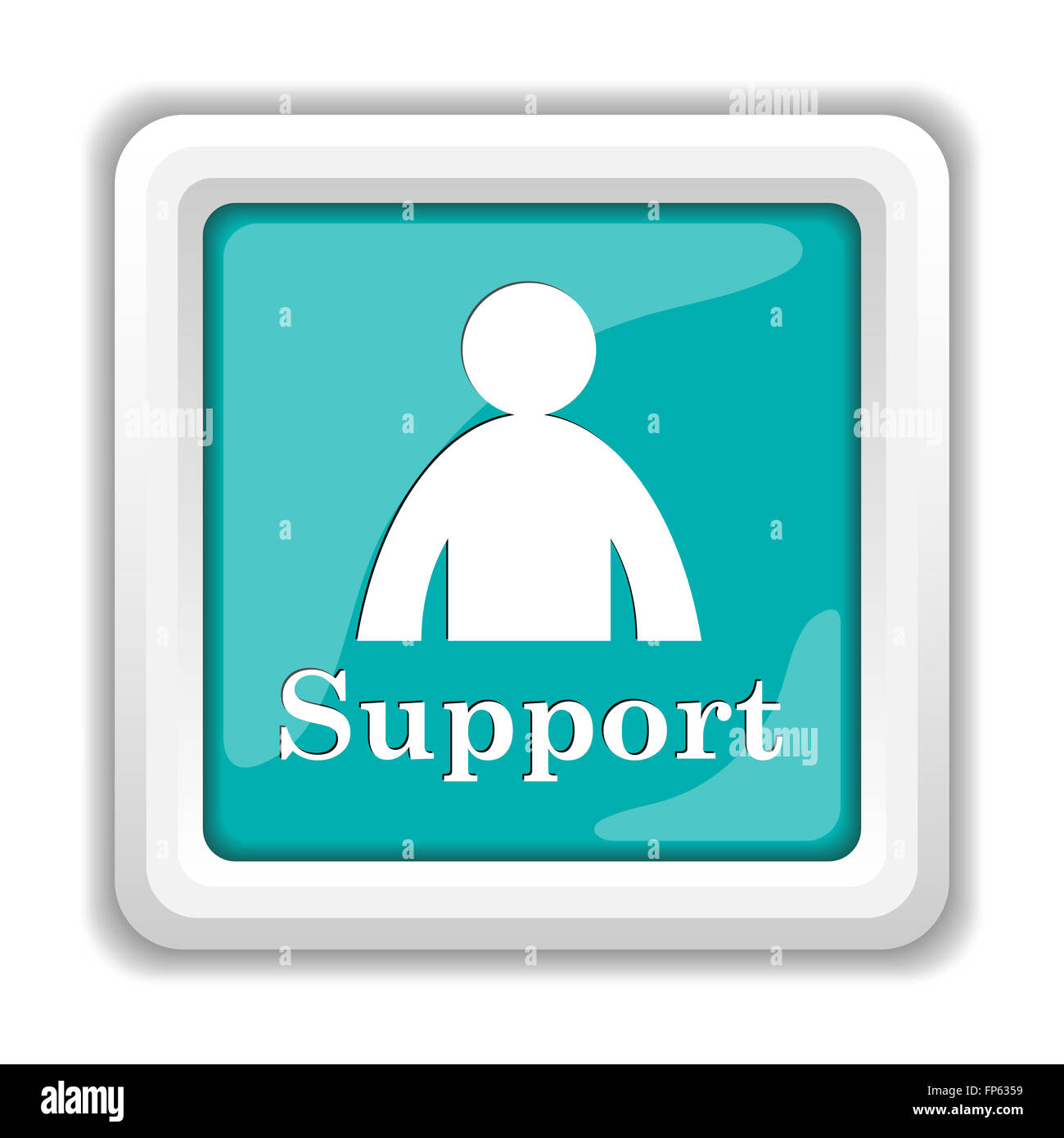 Support icon. Internet button on white background Stock Photo - Alamy
