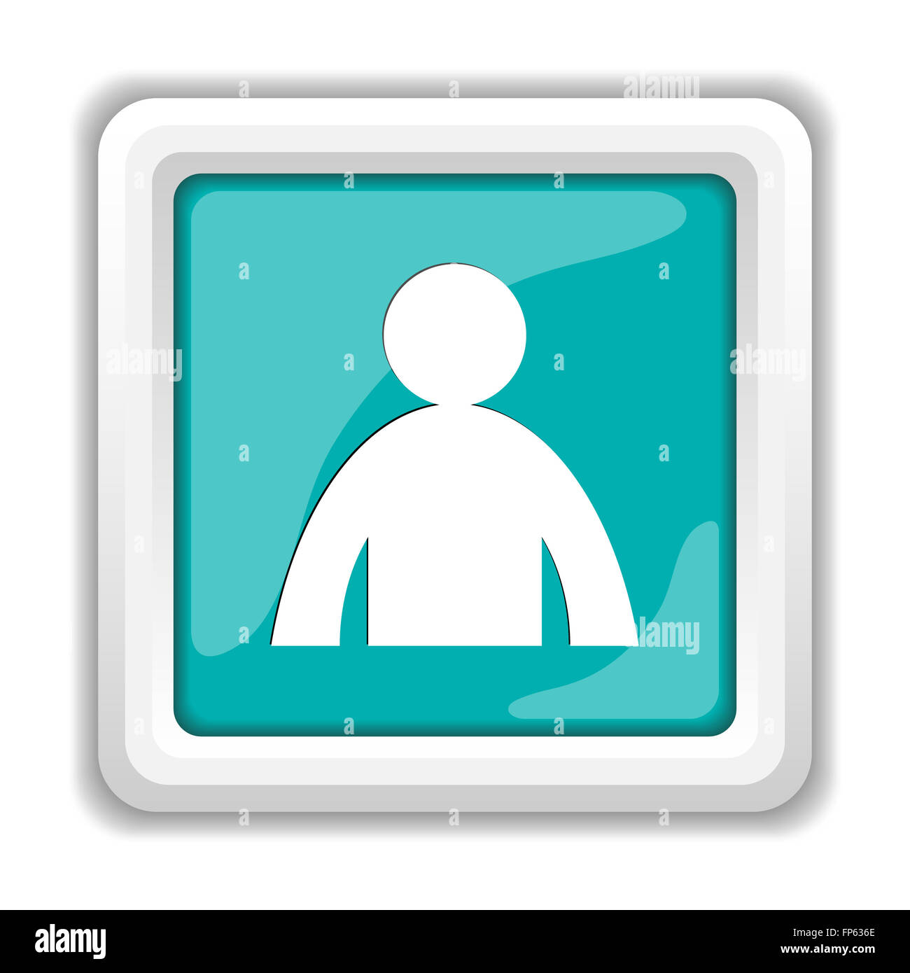 User profile icon. Internet button on white background Stock Photo - Alamy