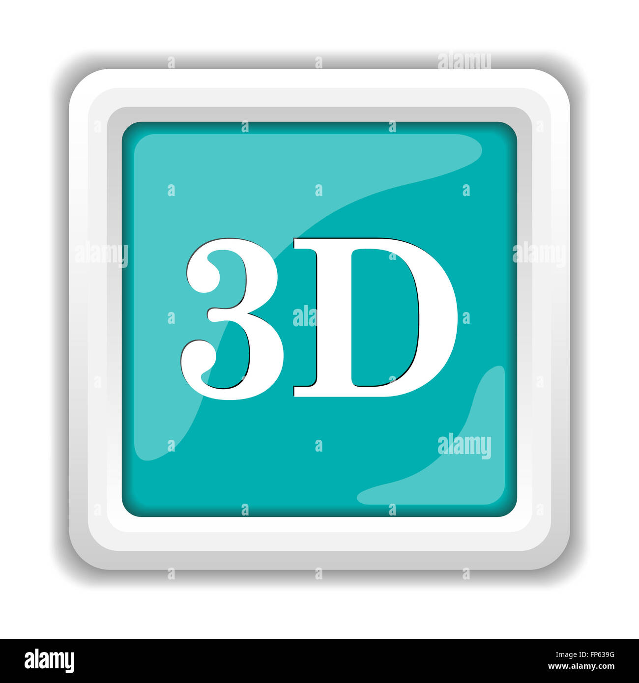 3D icon. Internet button on white background Stock Photo - Alamy