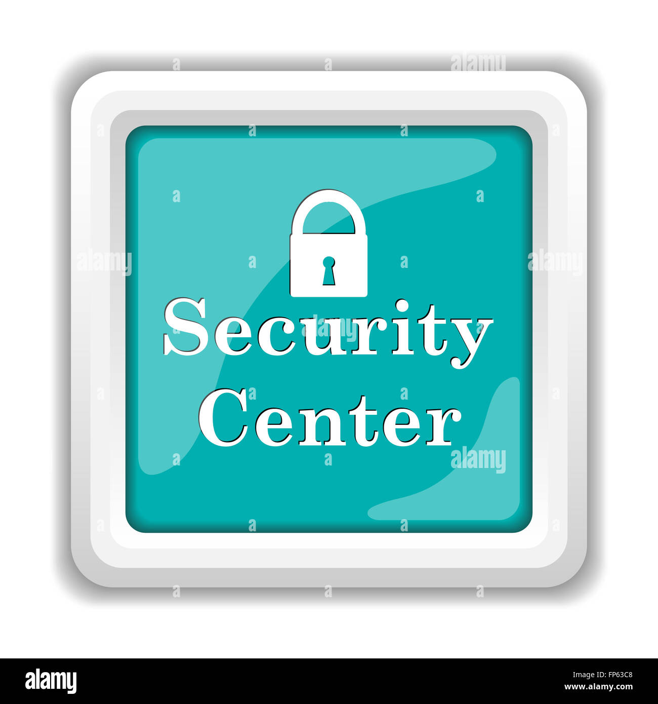 Security center icon. Internet button on white background Stock Photo ...
