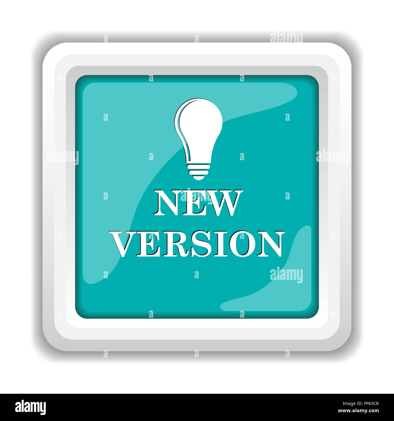 New version icon. Internet button on white background Stock Photo - Alamy