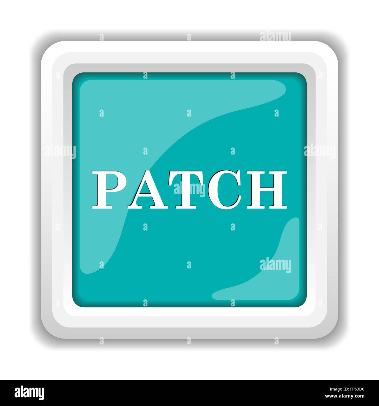 Patch icon. Internet button on white background Stock Photo - Alamy